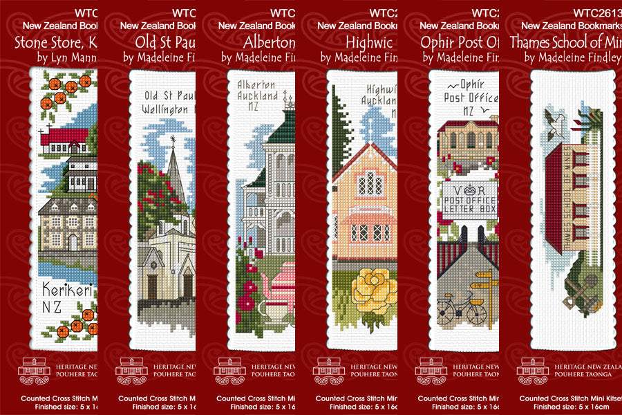 Heritage NZ Cross Stitch Bookmark Kitset – Heritage New Zealand Shop